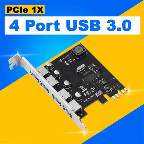Pcie 1x Usb 3 0 Port Expansion Card No Power Required 4 3 0 Pci E Pci