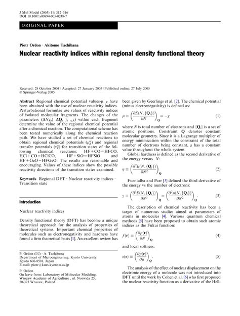 Pdf Nuclear Reactivity Indices Within Regional Density Functional Theory