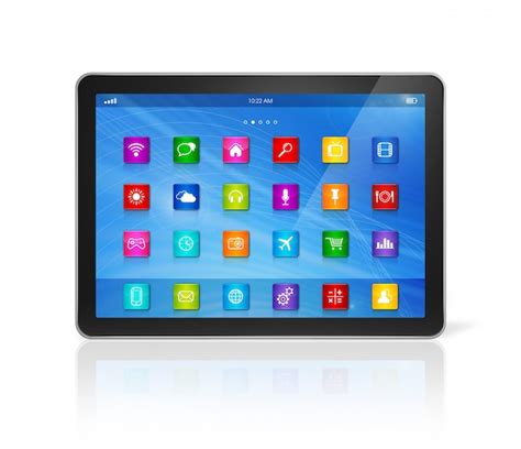 Premium Photo Digital Tablet Computer Apps Icons Interface