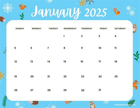 Printable Calendar January Homemade Gifts Made Easy Download