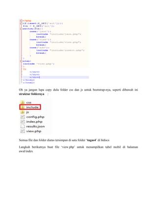 Fungsi Di PHP Untuk Men Generate File JSON Berdasarkan Data Yang Ada Di Tabel PDF