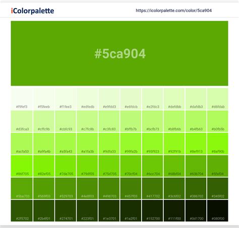 Leaf Green Information Hsl Rgb Pantone