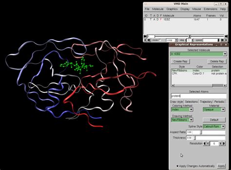 VMD Software LAMMPS Tube