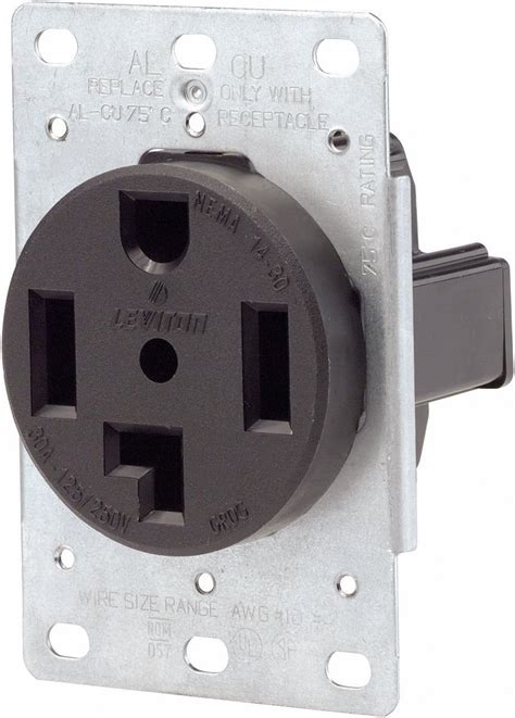Leviton 278 30 Amp 125250 Volt Nema 14 30r 3p 4w Flush Mounting