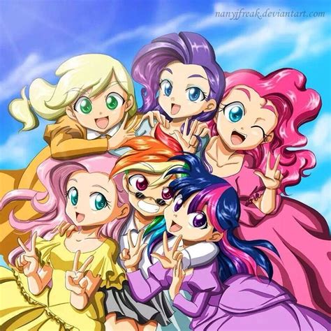 Mlp Mane 6 Human Anime Mlp Mane 6 Human Anime