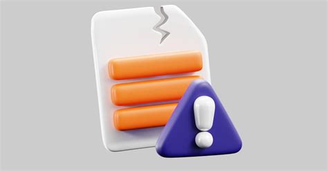 Corrupted File Error Warning 3d Incl Alert And Damaged Envato