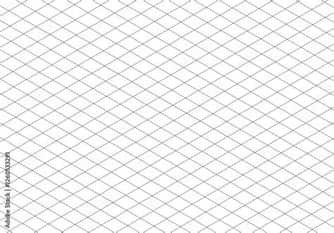 Isometric Grid Line Guide Pattern 3d Perspective Paper Background Notebook Sheet Blank