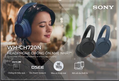 Tai Nghe Bluetooth Chống ồn Sony Wh Ch720n Chip V1 Kết Nối đa điểm đàm Thoại Rõ Nét Shopee