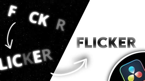 Flicker Text Animation Davinci Resolve Tutorial Youtube