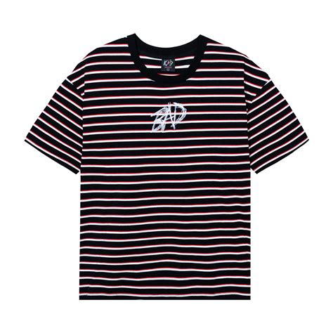 Bad Striped Tee Blackred
