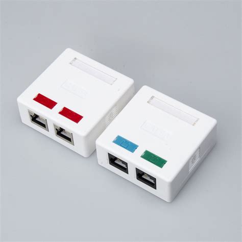 Networking Rj45 Dual Port Utp Cat6 Mounting Type Keystone Jack Cat6 Network Surface Wall Mount