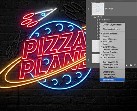 neon lights layer styles for adobe photoshop