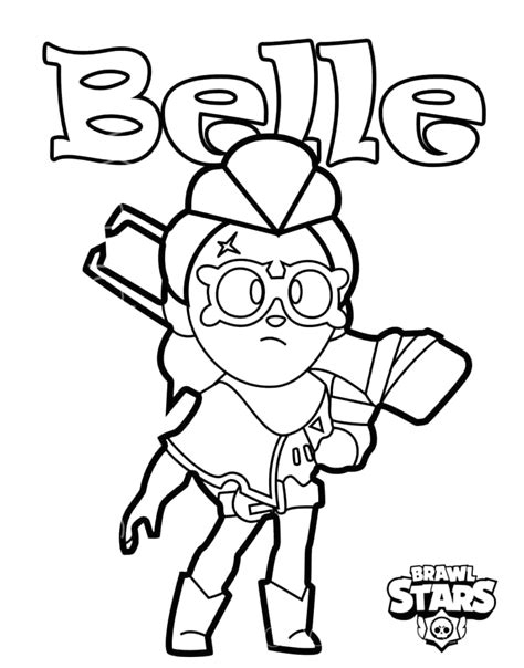 Belle Iz Brawl Stars Bojanje Coloringlib Belle Iz Brawl Stars Bojanje Coloringlib