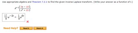 solved use appropriate algebra and theorem 7 2 1 to find the