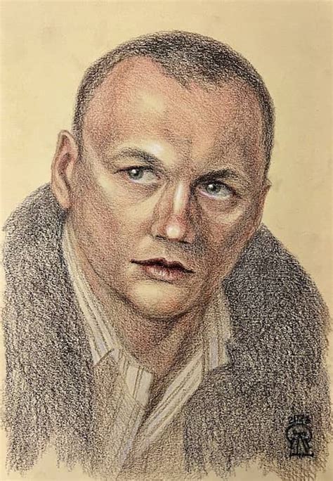 Картина «Мужской портрет Скетч Бумага Цветной карандаш 2023 г