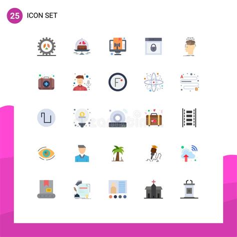 Set Of 25 Commercial Flat Colors Pack For Web Security Password Love