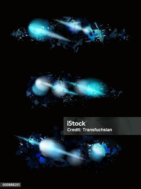 Set Desain Efek Pecah Es Biru Ilustrasi Stok Unduh Gambar Sekarang