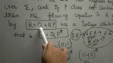 Ardens Theorem In Regular Sets By Bharathi Patnala Youtube