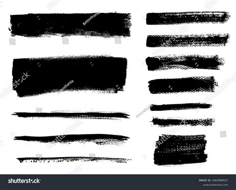 brush strokes vector set text boxes stock vector royalty free 2467868527 shutterstock