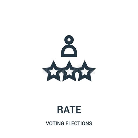 Rate Icon Vector From Voting Elections Collection Thin Line Rate Outline Icon Vector