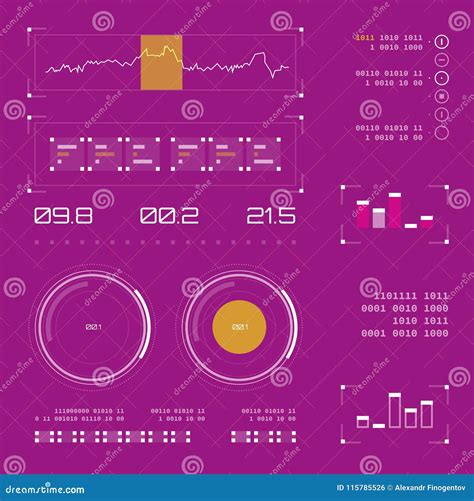Abstract Future Concept Vector Futuristic Virtual Graphic Touch User Interface Hud Set Stock