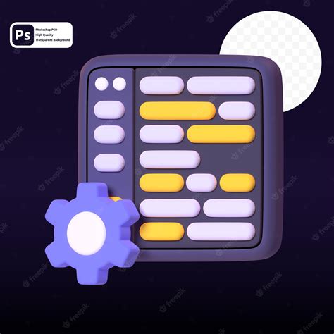 Premium Psd Coding In 3d Render For Graphic Asset Web Presentation Or Other