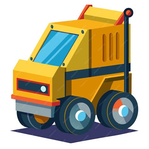 Compactor Clipart Cartoon Style Vector Illustration Premium Ai
