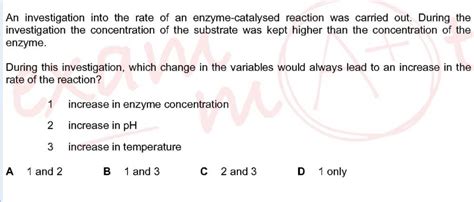 An Investigation Into The Rate Of An Enzyme Catalysed Reaction Was Carrie