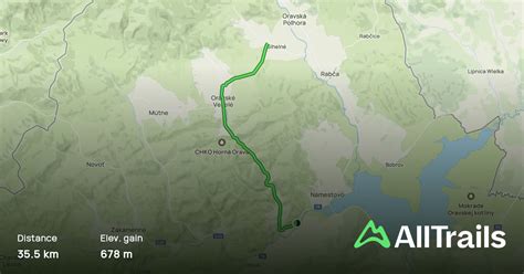 Beskydy Cycle Highway Žilina Žilinský Kraj Slovakia Map Guide
