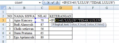 Pengertian Formula Microsoft Excel