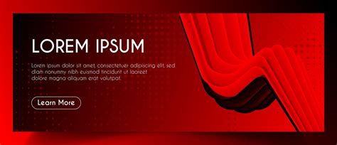 Premium Vector Abstract Red Fluid Web Banner Template