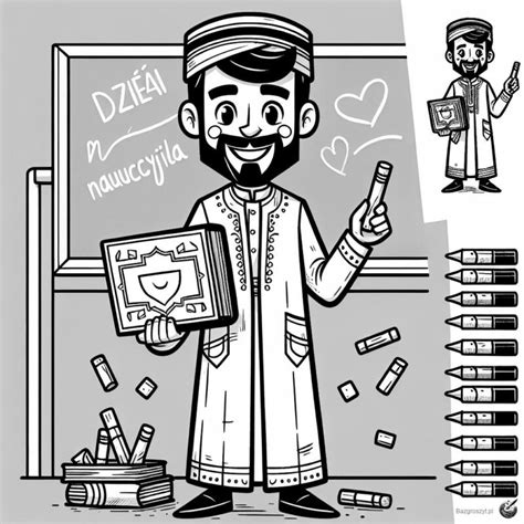 Kolorowanki Dzie Nauczyciela Bazgroszyt Pl