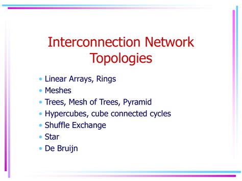 Interconnection Network Topologies