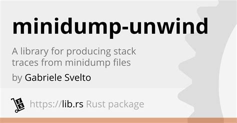 Minidump Unwind ML AI Statistics In Rust Lib Rs
