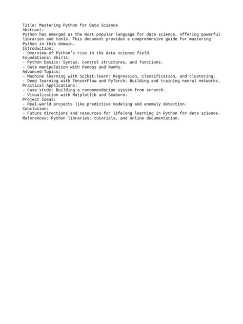Master Python For Data Science Skills Pdf