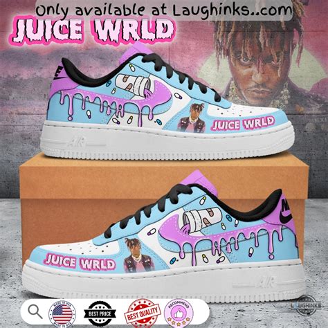 Custom Juice Wrld Air Jordan 1 Low Top Sneakers Shoes Laughinks