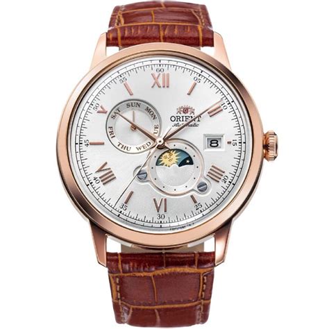 Orient Bambino Sun And Moon V9 Rose Gold Ra Ak0801s10b Corvus