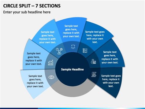 Circle Split 7 Sections PowerPoint Template
