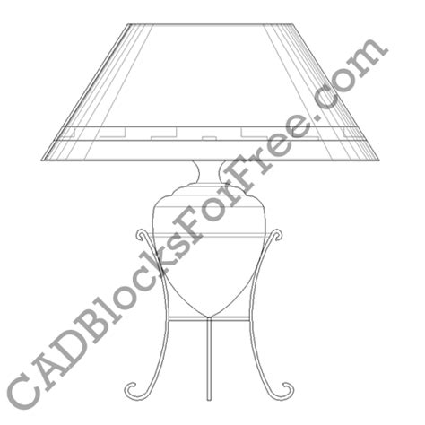 Table Lamp Free Autocad Block In Dwg
