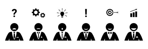 Premium Vector Stick Figure Man Problem Solution Reasoning Concept Question Thinking Idea