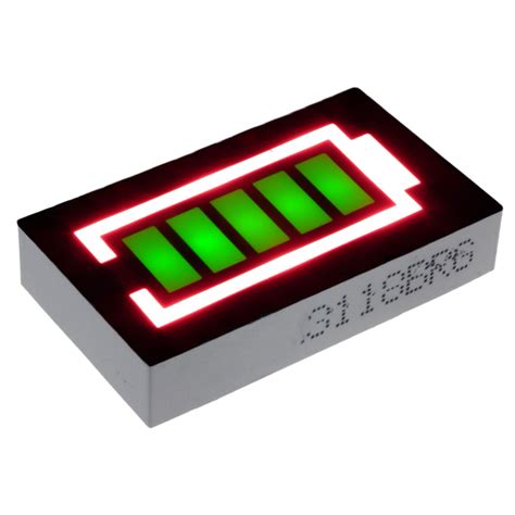 Battery Shape Level Indicator Led Display Large 5 Segment Greenred Bargraph Buyhere22