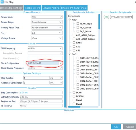 what does hse byp art in the power consumption cal