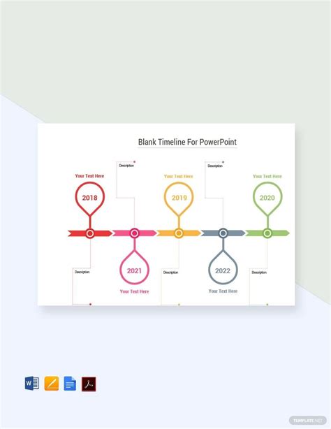 Blank Simple Timeline Template In Pages Word PDF Download Template Net Project Timeline