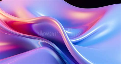 Abstract Fluid Iridescent Holographic Neon Curved Wave In Motion Colorful Background 3d Render