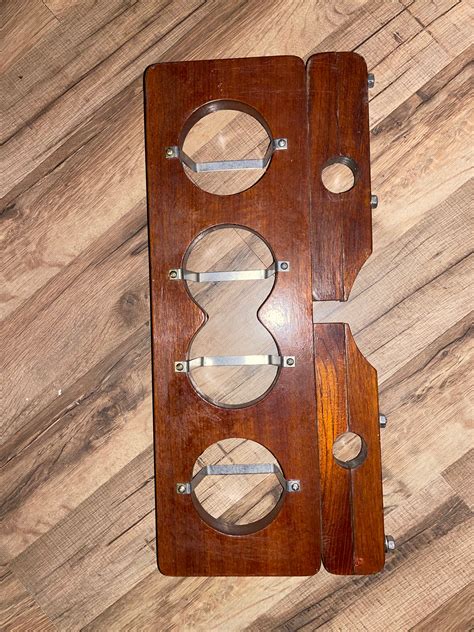 Teak Pedestal Mounting 4 Cup Holder Sailboat Parts