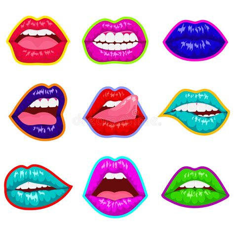 Vector De Labios Femeninos Ilustración Del Vector Ilustración De Boca