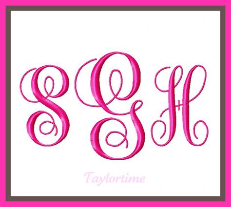 Initials Monogram Script Font Images Circle Script Monogram Font Free Monogram Embroidery