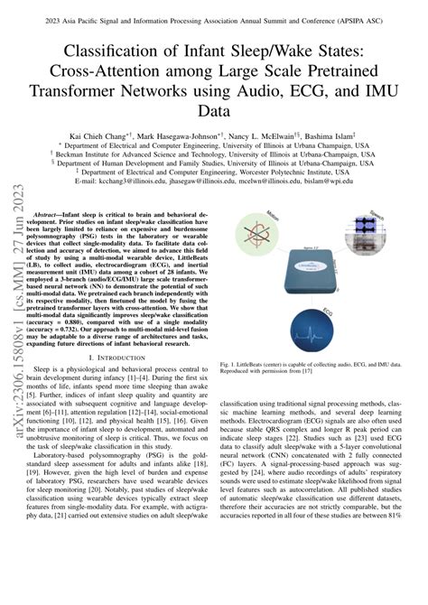 Pdf Classification Of Infant Sleep Wake States Cross Attention Among Large Scale Pretrained