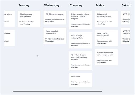 Weekday Column Posts Bricks Query Loop Brickslabs