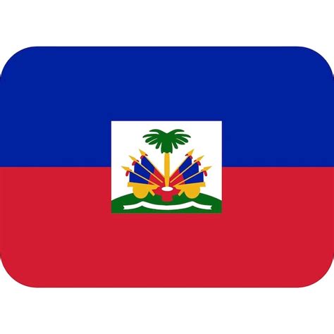 A Close Up Of A Flag Of Haiti With A Palm Tree Premium Vector